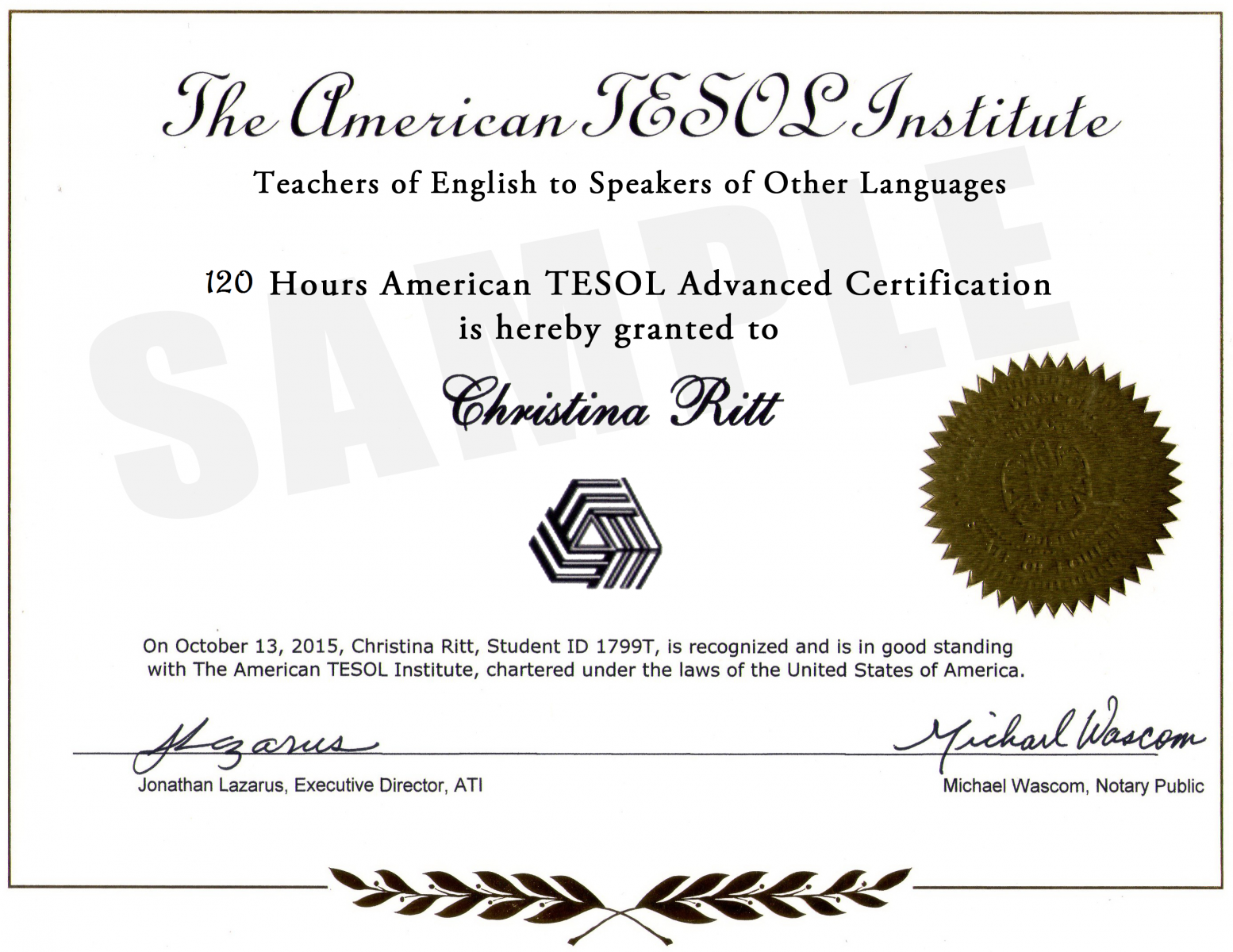 3. 師大進修推廣學院 結業證書